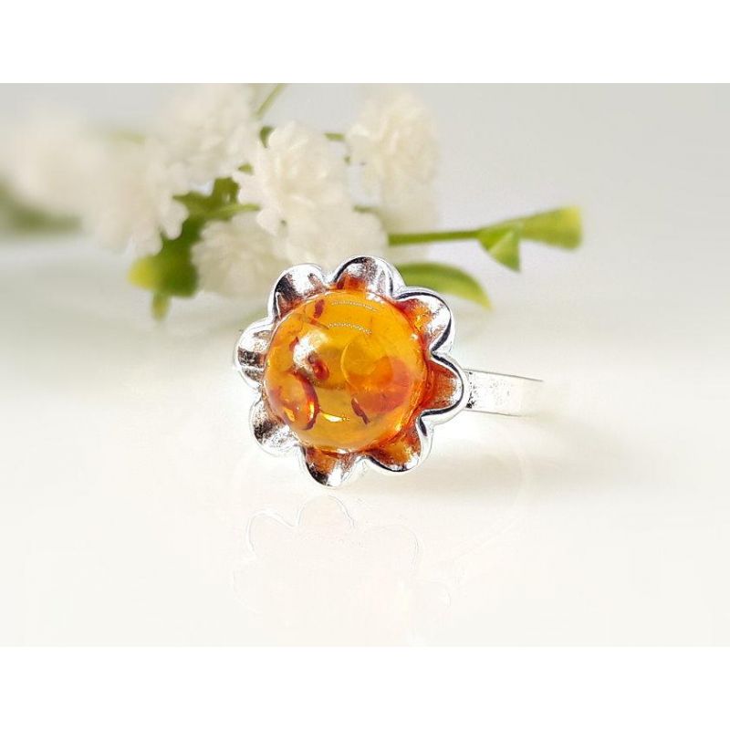 Bernstein Ring Silber 925 kaufen | Ring mit Bernstein| echt-silber