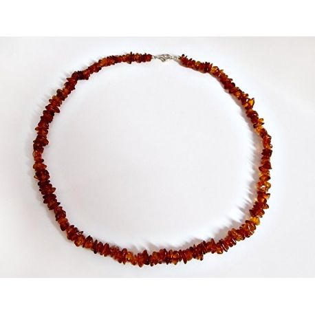 Bernsteinkette | Damen Halskette Bernstein Collier| echt-silber